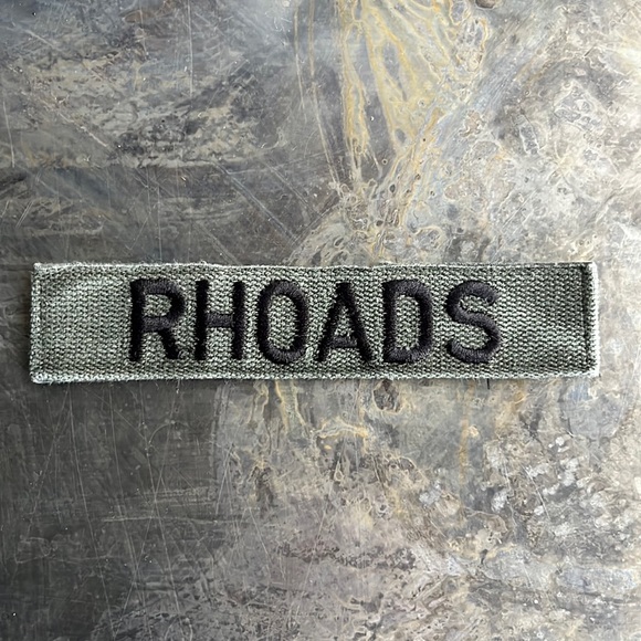 Other | Rhoads Embroidered Vintage Army Green Military Name Tape Patch ...